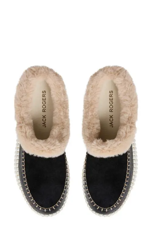 Jack Rogers Josie Faux-fur Sneakers - Black
