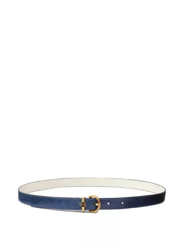 Pinko Leather Buckle Belt - Blue