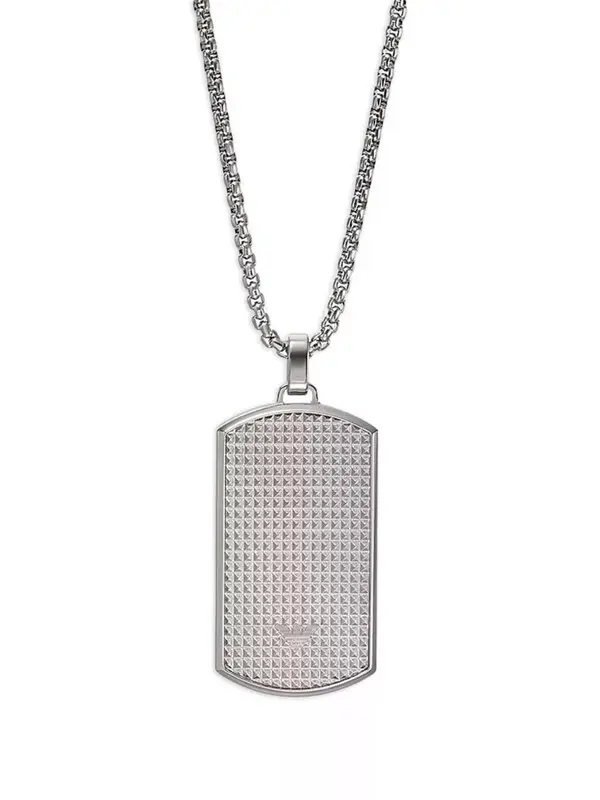 Emporio Armani Tag Pendant Necklace - Silver