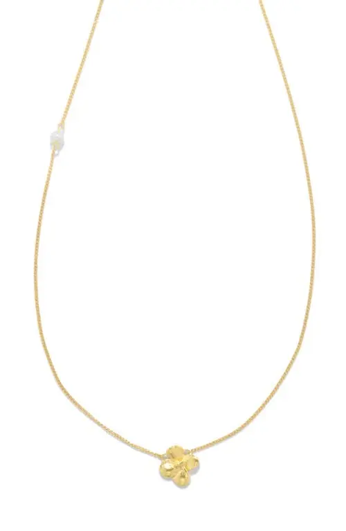 Completedworks Flower Pendant Necklace - 18ct Gold Plated