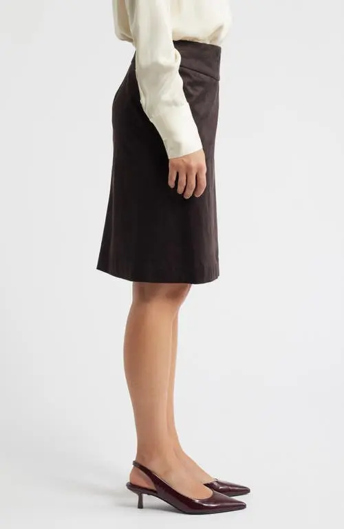 TAHARI ASL Faux Suede Skirt