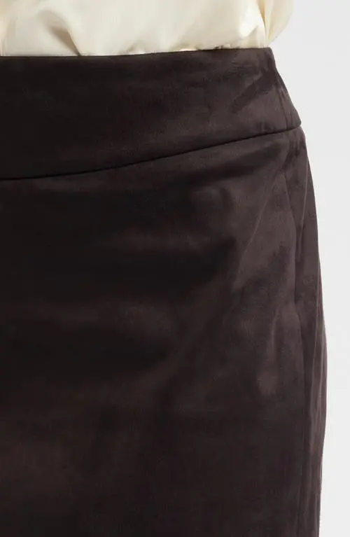 TAHARI ASL Faux Suede Skirt