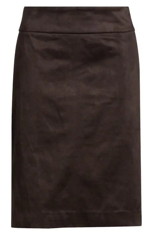 TAHARI ASL Faux Suede Skirt