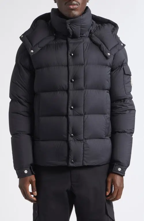 Moncler Maya 70 Hooded Quilted Down Jacket - Black/black