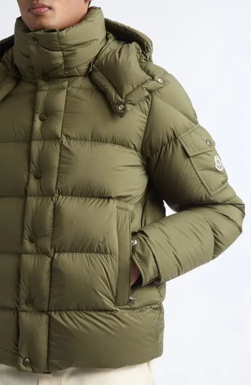 Moncler Maya 70 Hooded Quilted Down Jacket - Green