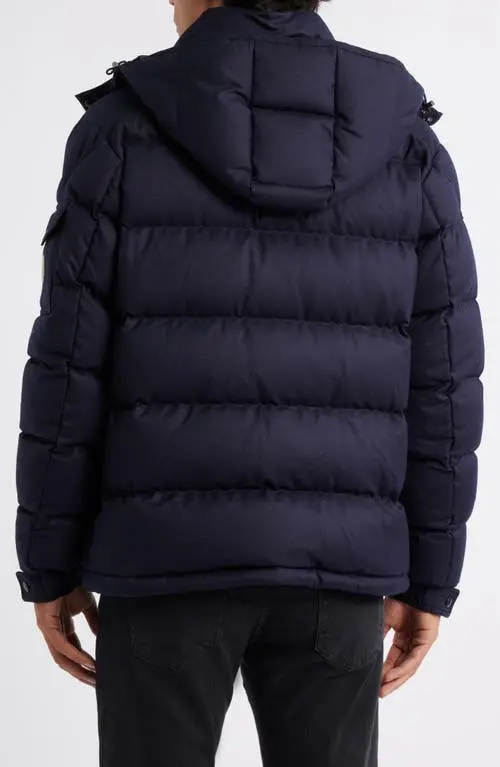 Moncler Montgenevre Virgin Wool Down Puffer Jacket - Navy