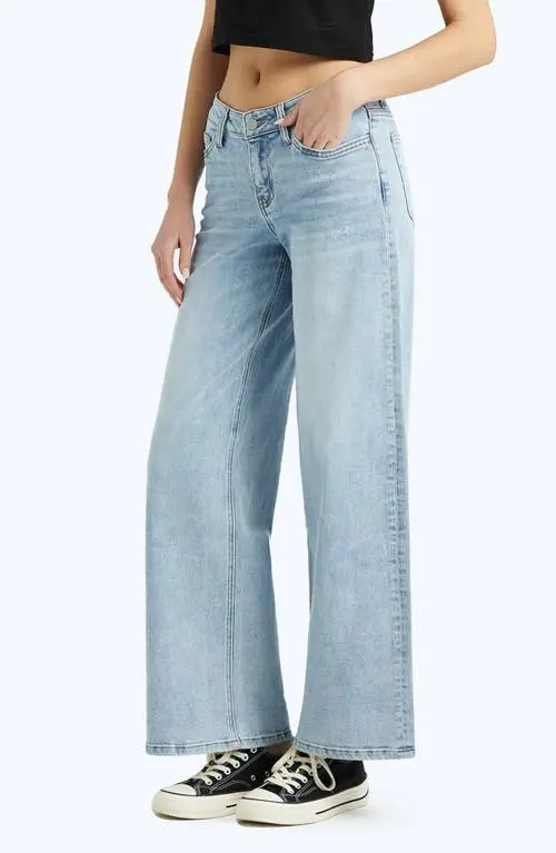 BAYEAS Mid-rise Wide Leg Jeans - Light Blue