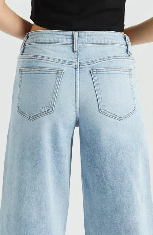 BAYEAS Mid-rise Wide Leg Jeans - Light Blue