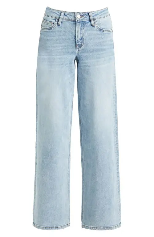 BAYEAS Mid-rise Wide Leg Jeans - Light Blue