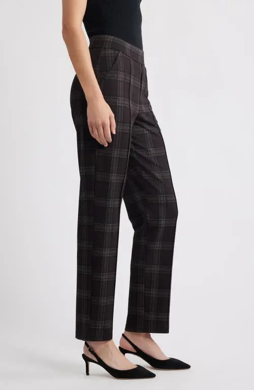 Hue Plaid High-rise Pull-on Pants