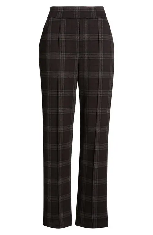 Hue Plaid High-rise Pull-on Pants