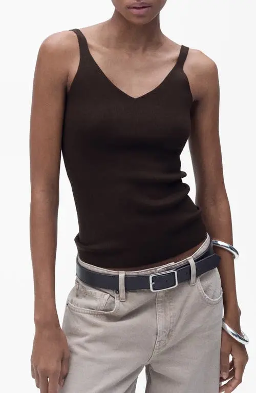 Mango V-neck Rib Tank