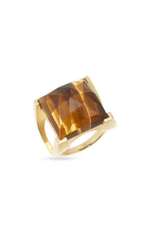 DEAN DAVIDSON Plaza Ring - Tiger Eye/gold