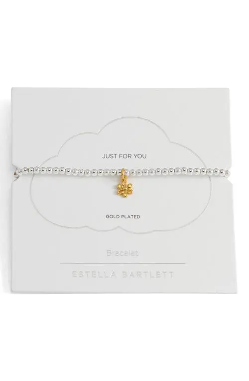 Estée Lauder Sienna Flower Beaded Stretch Bracelet - Gold