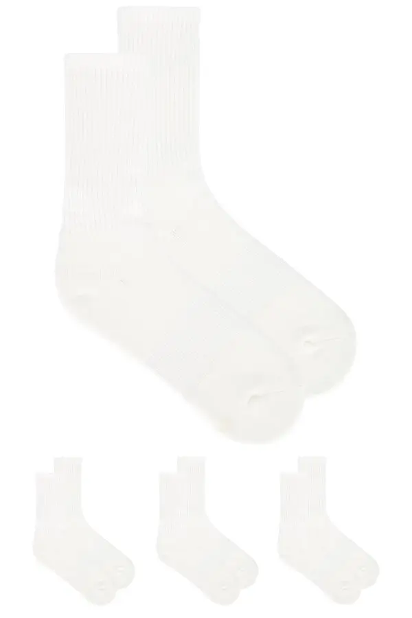 SKIMS Tube Crew Socks 3 Pack - Chalk