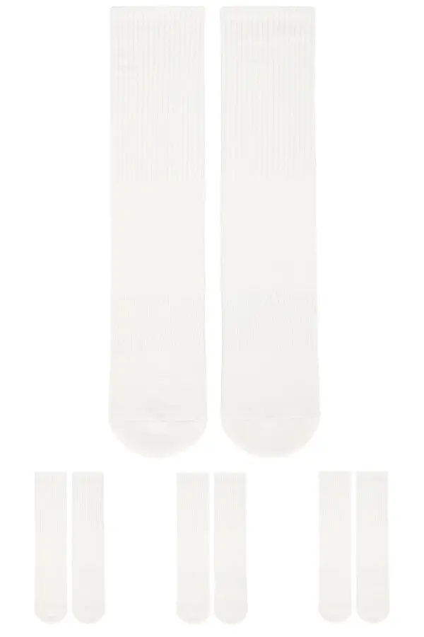 SKIMS Tube Crew Socks 3 Pack - Chalk