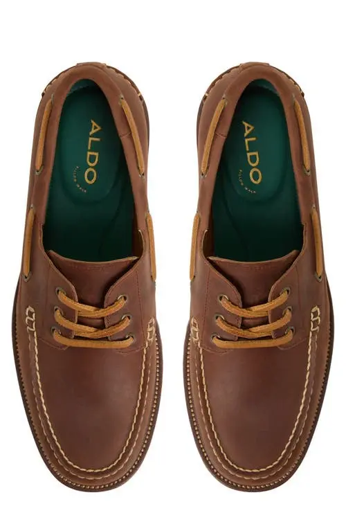 Aldo Lugged Boat Shoe - Dark Brown