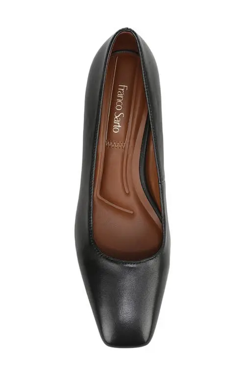 Franco Sarto Salino Square Toe Pump - Black Smooth