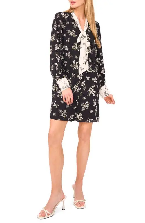 CECE DUPRAZ Tie Neck Long Sleeve Shirtdress