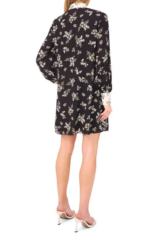 CECE DUPRAZ Tie Neck Long Sleeve Shirtdress