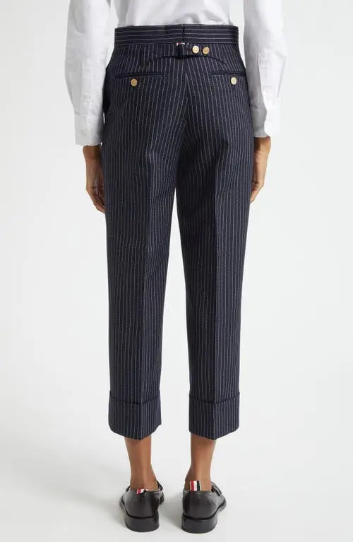 Thom Browne Fit 1 Pinstripe Virgin Wool Blend Pants