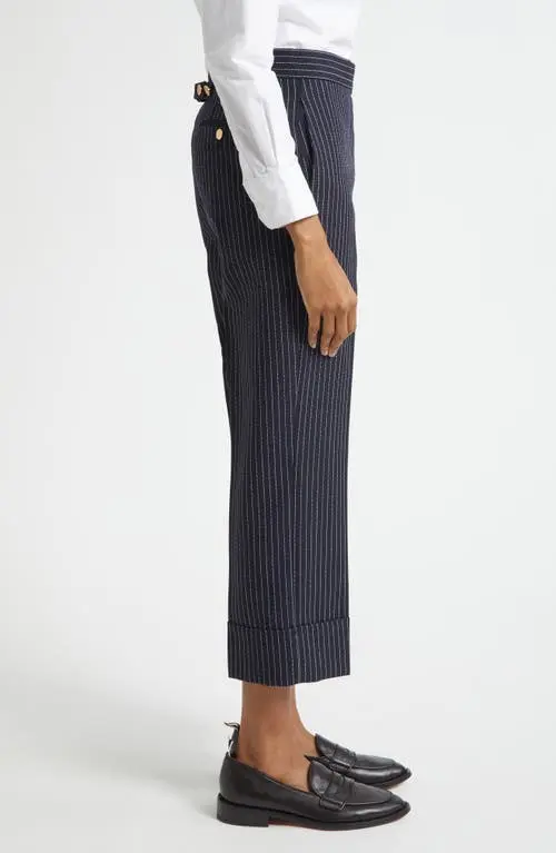 Thom Browne Fit 1 Pinstripe Virgin Wool Blend Pants