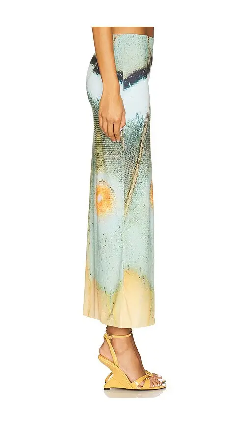 FENERS Tu X Mi Printed Midi Skirt - Marbre
