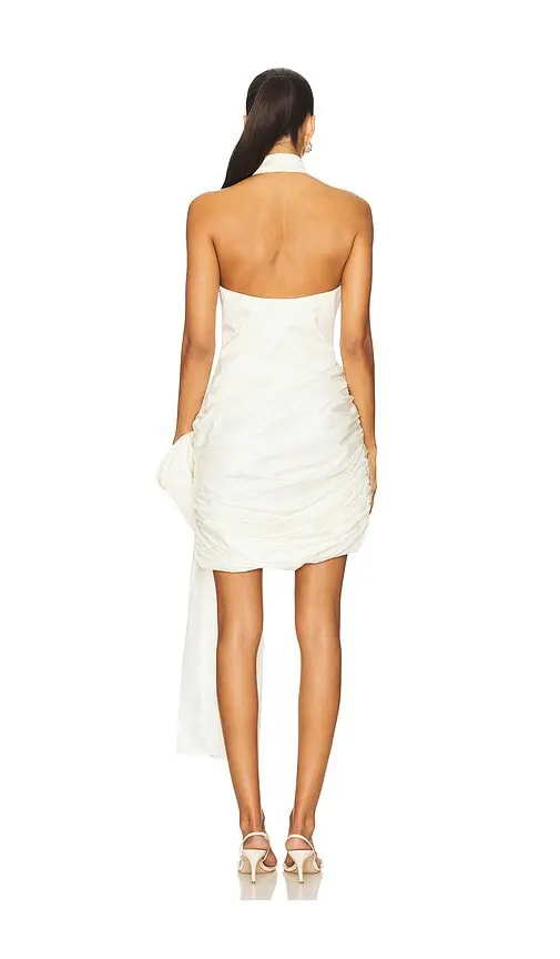 ROTATE BY BIRGER CHRISTENSEN Satin Bow Dress - Egret