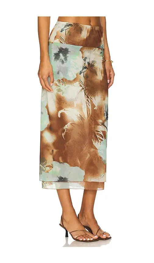 Free People Sunset Mesh Maxi Skirt
