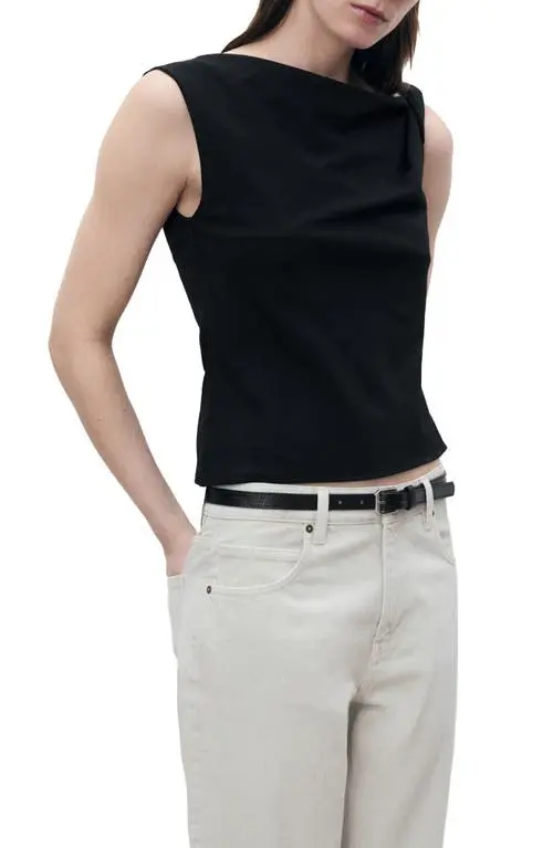 Mango Asymmetric Drape Top