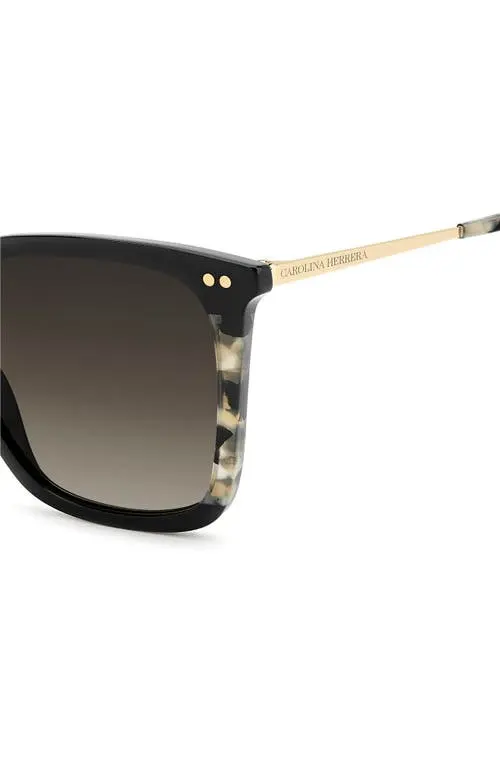 Carolina Herrera Square Sunglasses - Black Havana/brown Sf