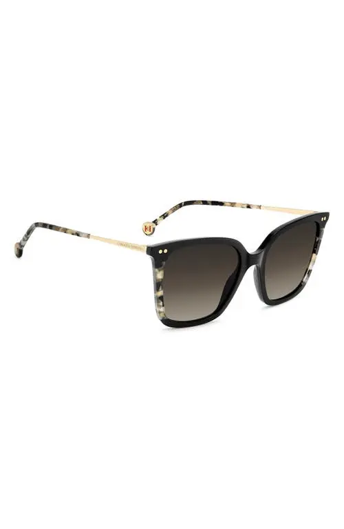 Carolina Herrera Square Sunglasses - Black Havana/brown Sf