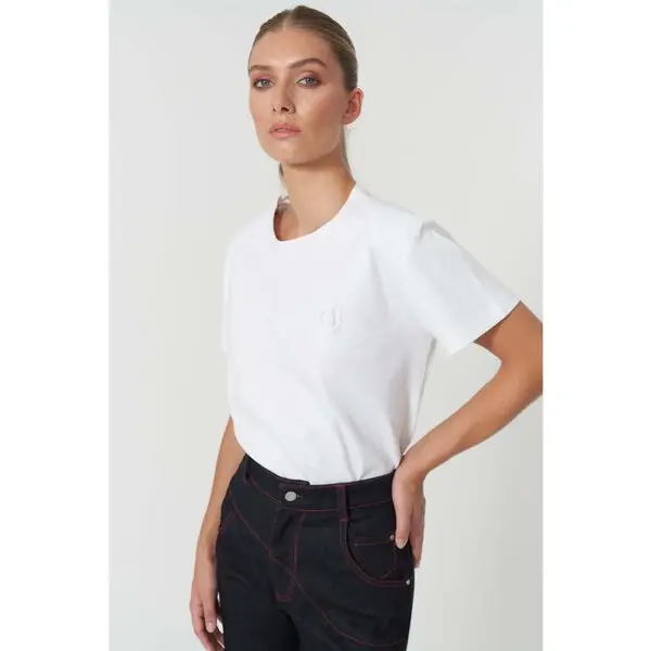JENDUE J Logo Oversized Basic T-shirt - Purple