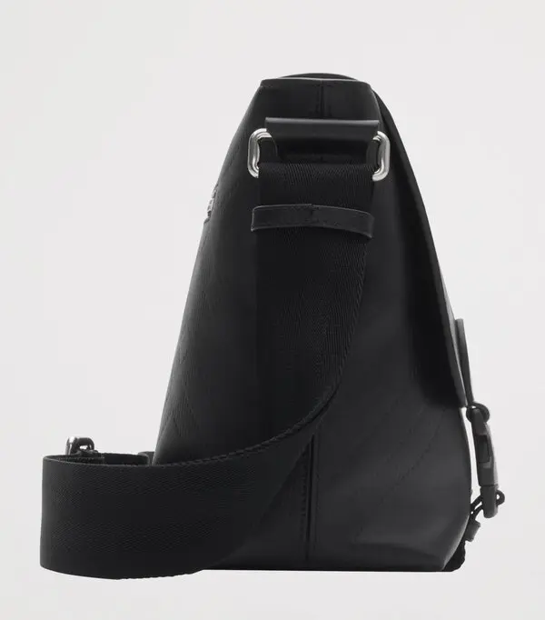 Burberry Leather Embossed Messenger Bag