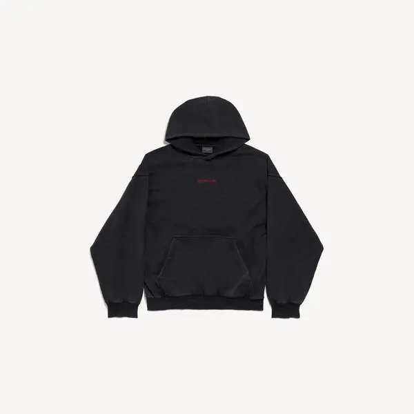 Balenciaga Back Hoodie Medium Fit - Black