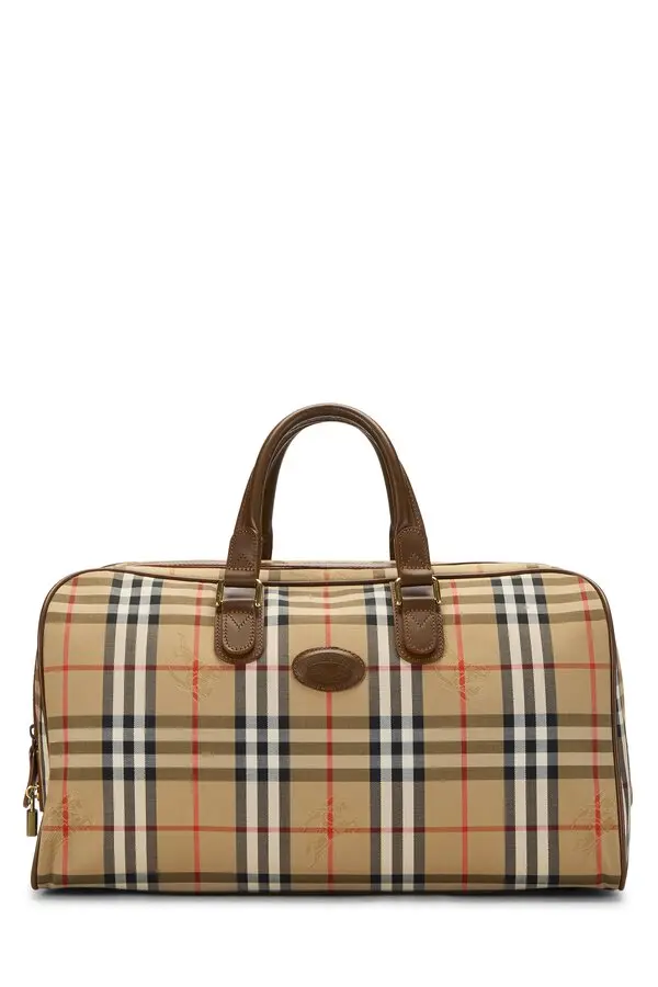 Burberry Haymarket Check Boston Bag