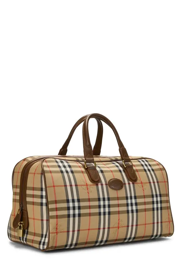 Burberry Haymarket Check Boston Bag