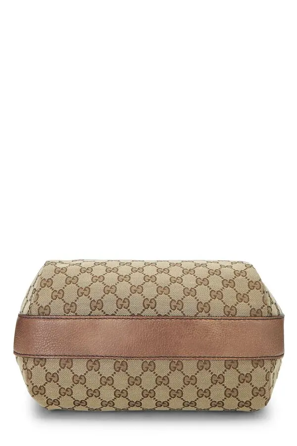 Gucci Original Gg Canvas Bamboo Braided Hobo