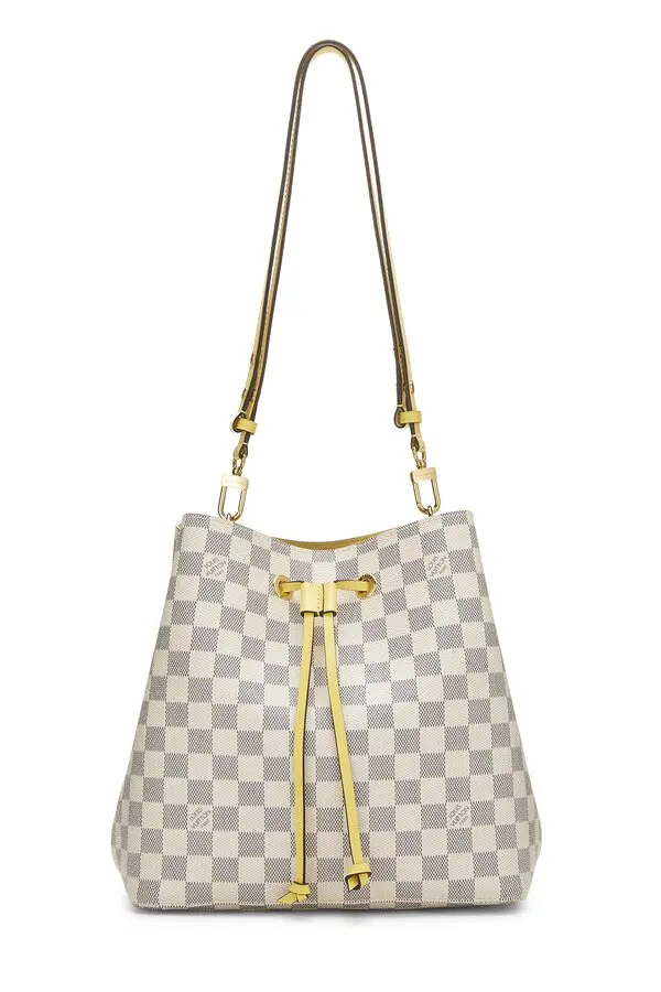 LOUIS VUITTON Damier Azur Neo Noé Bucket Bag - Yellow
