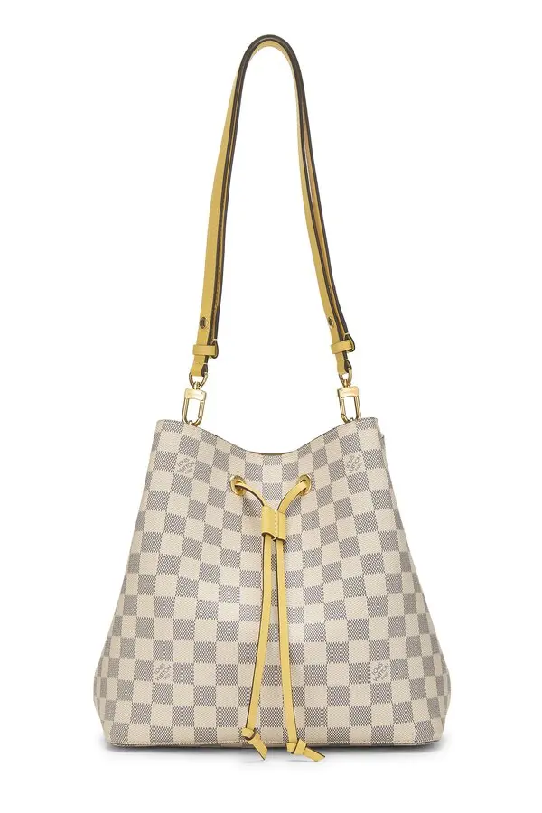 LOUIS VUITTON Damier Azur Neo Noé Bucket Bag - Yellow