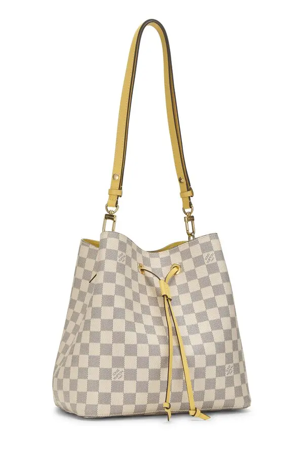 LOUIS VUITTON Damier Azur Neo Noé Bucket Bag - Yellow