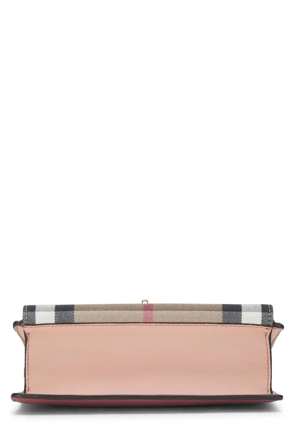 Burberry House Check Canvas Macken Crossbody - Pink
