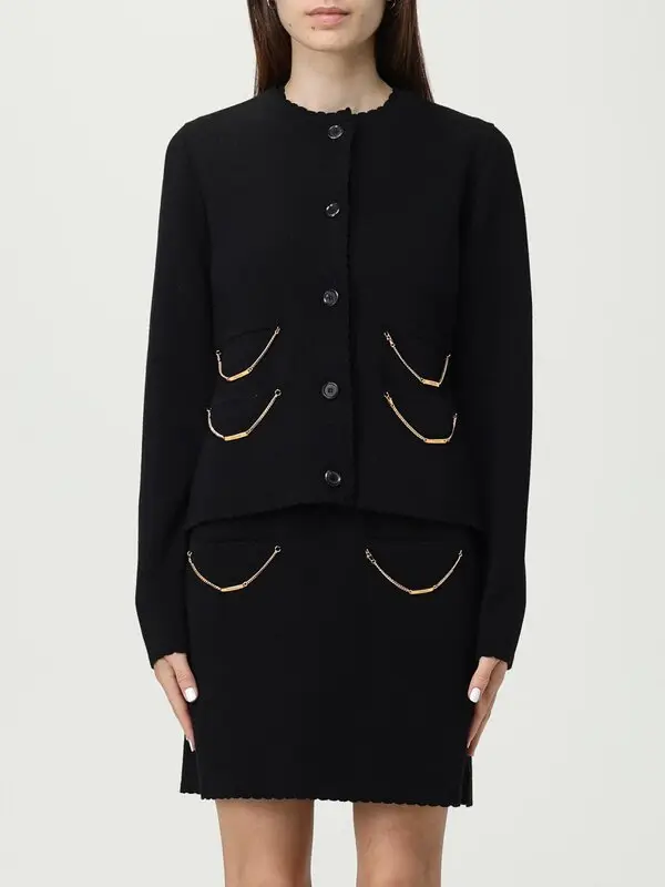 Moschino Chain Detail Cardigan - Black