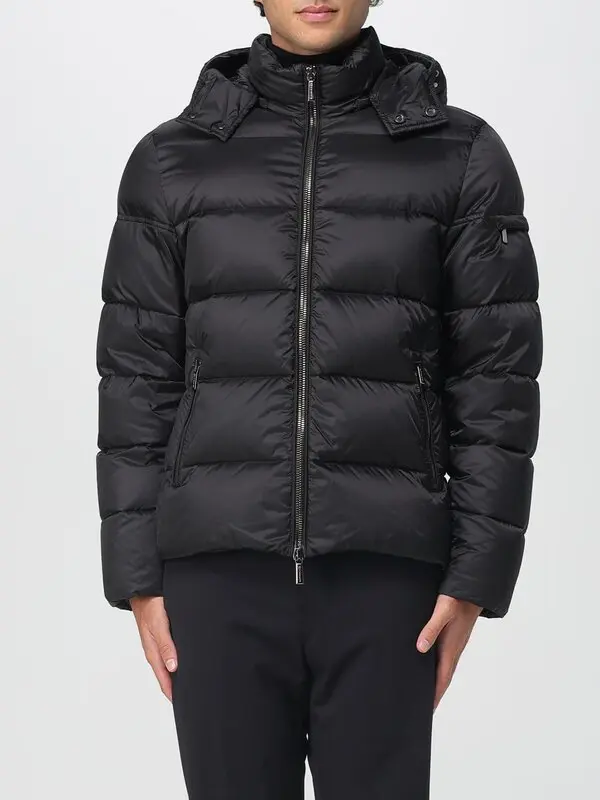 MOORER Padded Jacket With Hood - Black