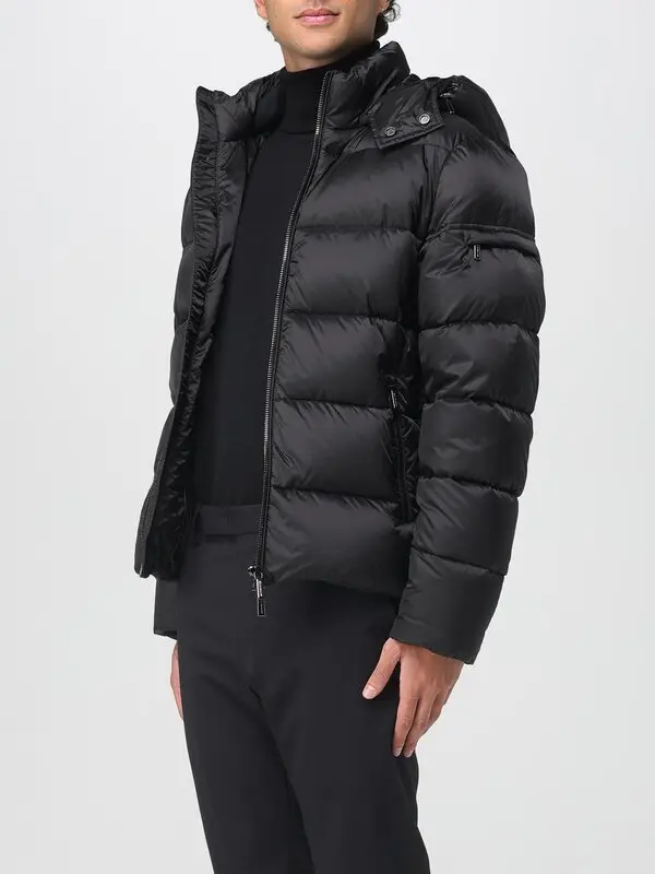 MOORER Padded Jacket With Hood - Black