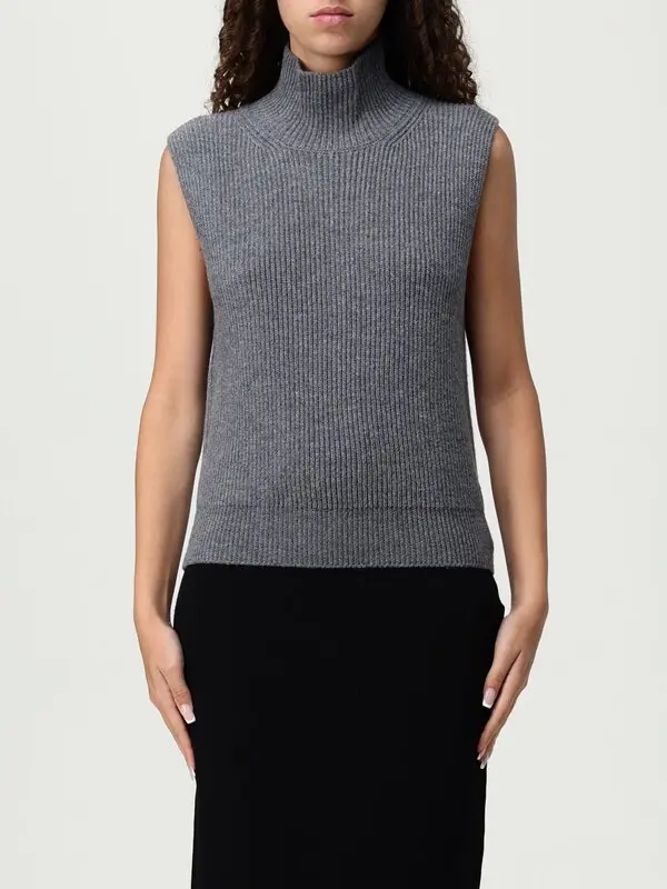 DONDUP Sleeveless Funnel Neck Top - Grey