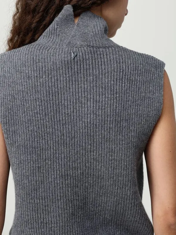 DONDUP Sleeveless Funnel Neck Top - Grey