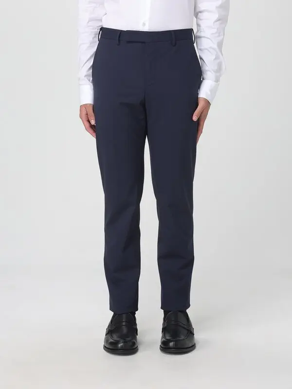 PT TORINO Slim Fit Virgin Wool Trousers - Blue