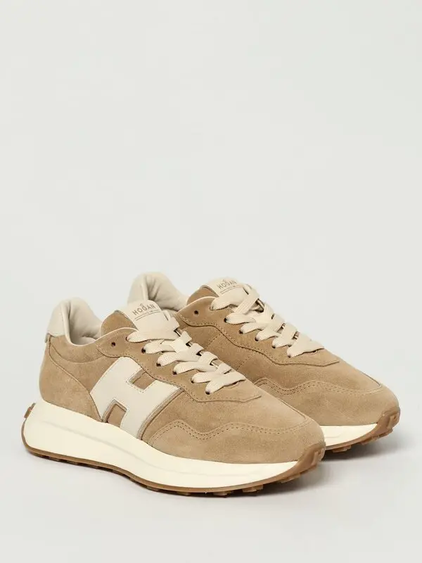 Hogan Lace Up Sneakers - Beige