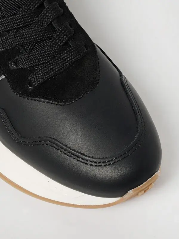 Hogan Leather And Suede Sneakers - Black